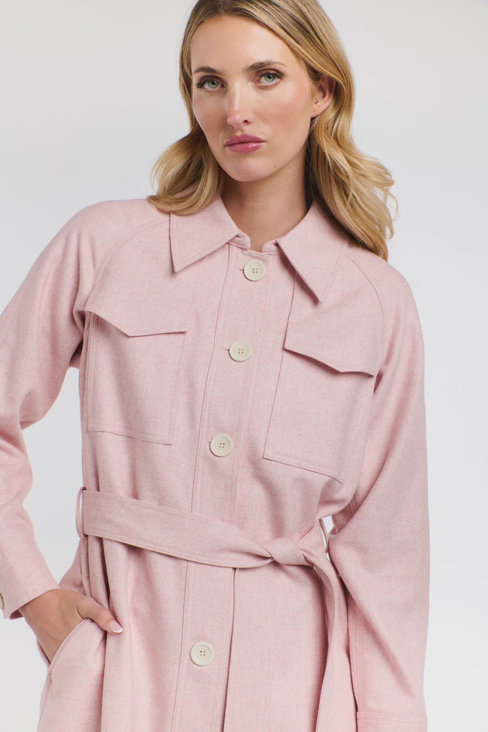 Erica Trench Coat - Cherry Blossom Pink – The Woodsfolk