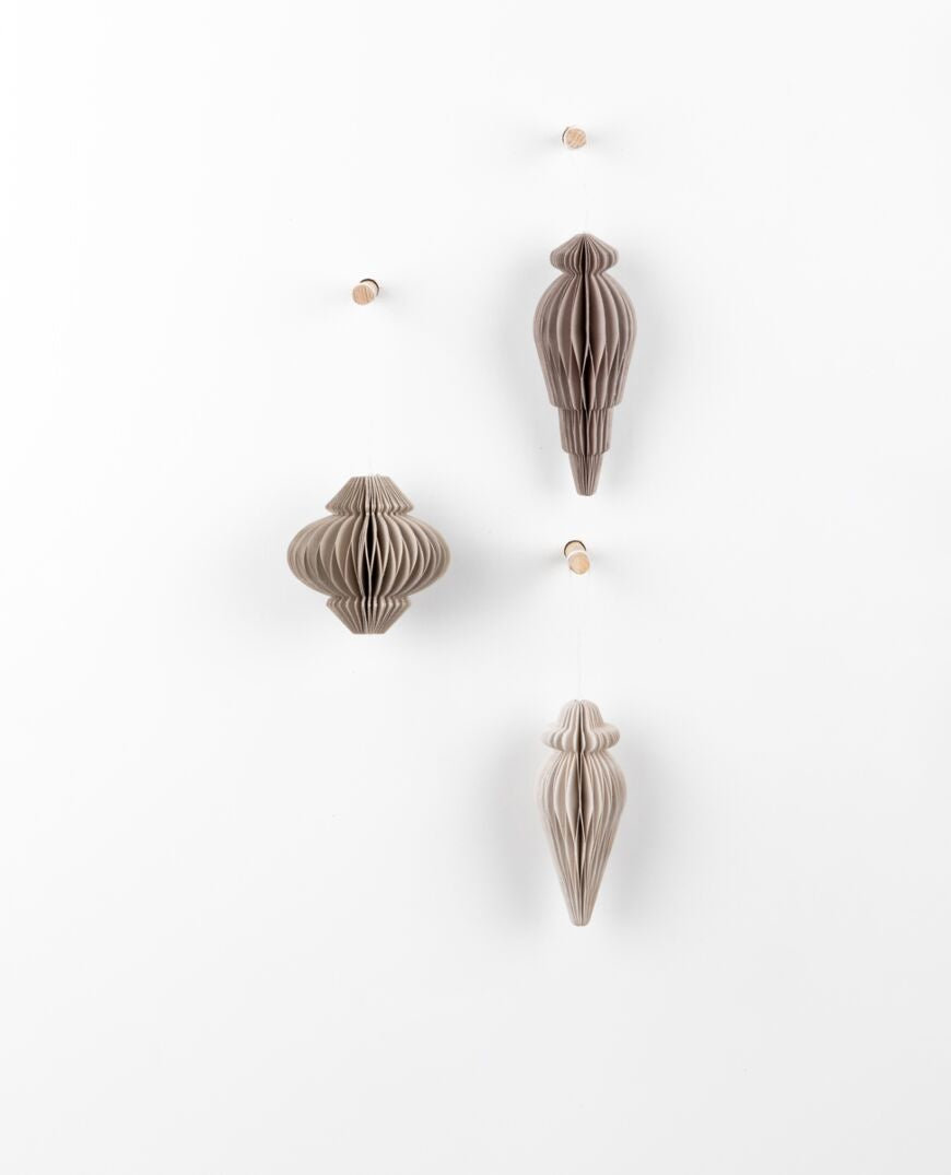 Alaska hanging paper finials - assorted set of 3 – The Woodsfolk