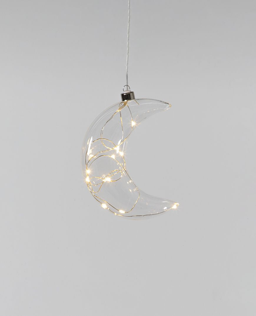 Lumi led hanging glass moon – The Woodsfolk